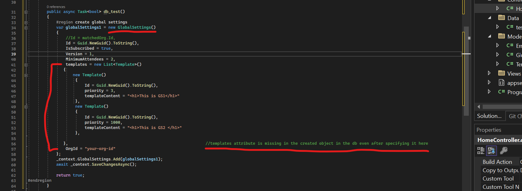 Specific attribute not getting generated in cosmos db when creating objects · Issue #30824 ...