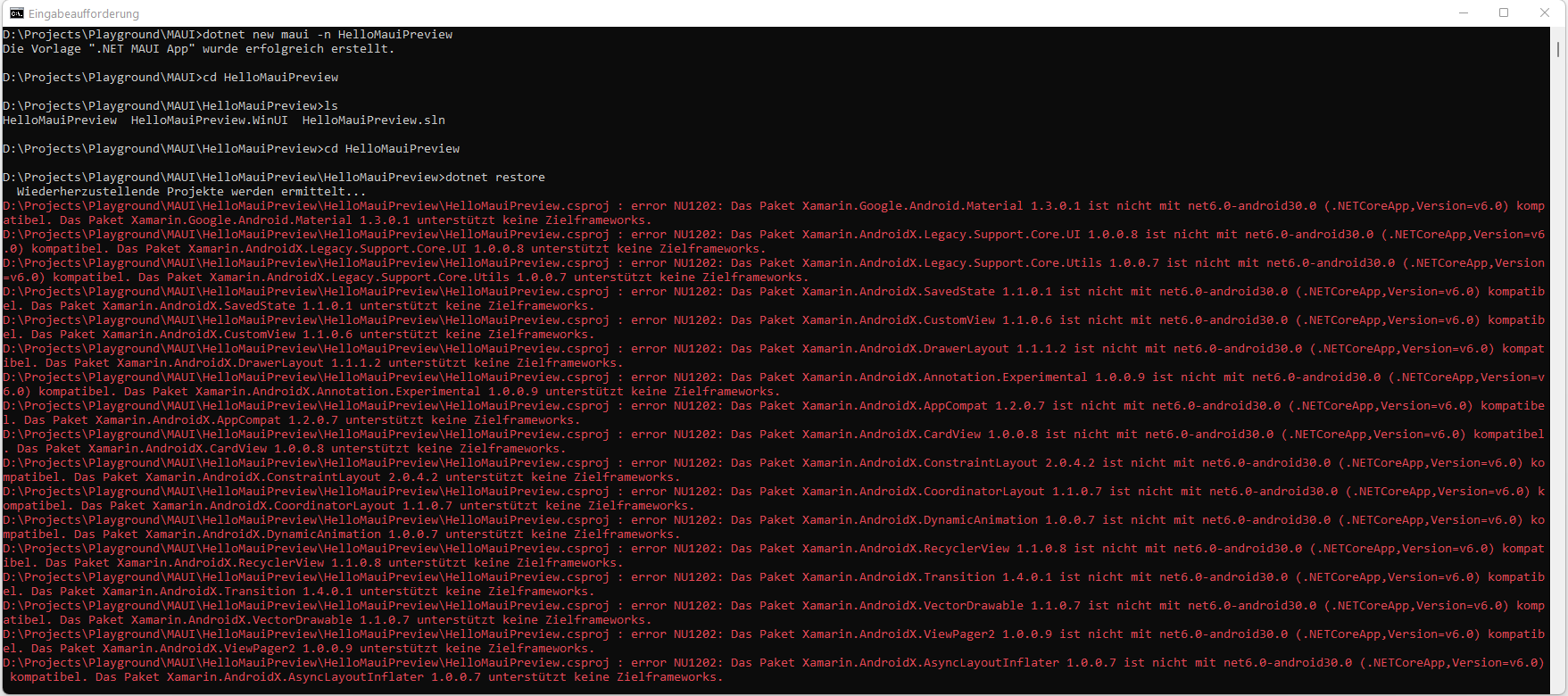 [bug] Not Able To Run Maui Project · Issue 937 · Dotnet Maui · Github