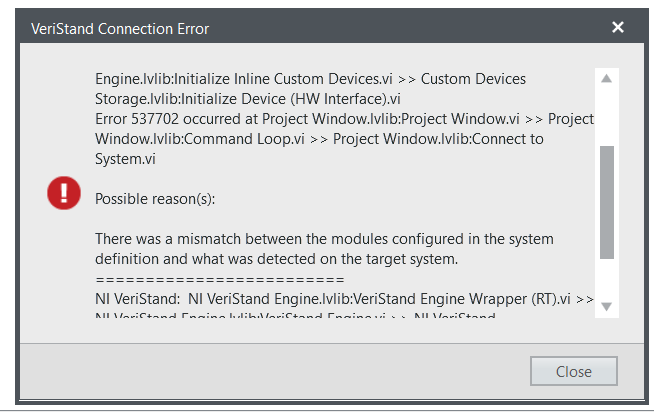 Error 537702 while deploying to crio 9047 and crio 9040 · Issue #65 · ni/niveristand-scan-engine ...
