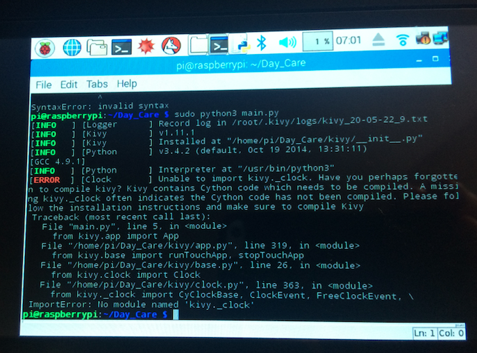 Possible installation: Raspberry Pi3 and kivy: Can not find import App ...