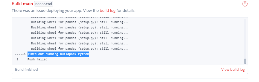Timed out running buildpack Multipack · Issue #771 · heroku/heroku ... Timed out running buildpack Multipack · Issue #771 · heroku/heroku ...