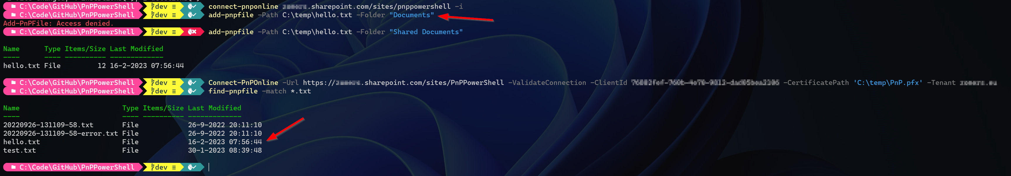 Bug Files Created By Users Not Visible To App And Vise Versa · Issue 2817 · Pnppowershell