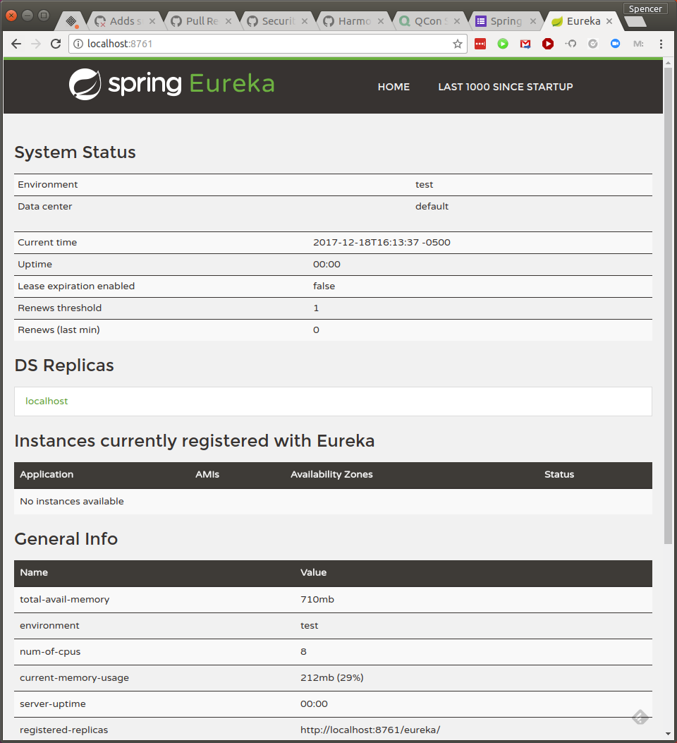 eureka has started but the port 8761 is not open，the home page of eureka can not access · Issue ...