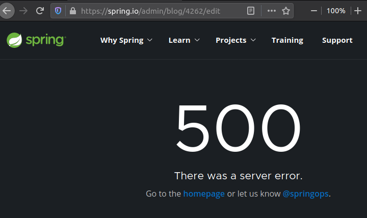 Secured pages showing 500 error rather than redirecting to login · Issue #1007 · spring-attic ...
