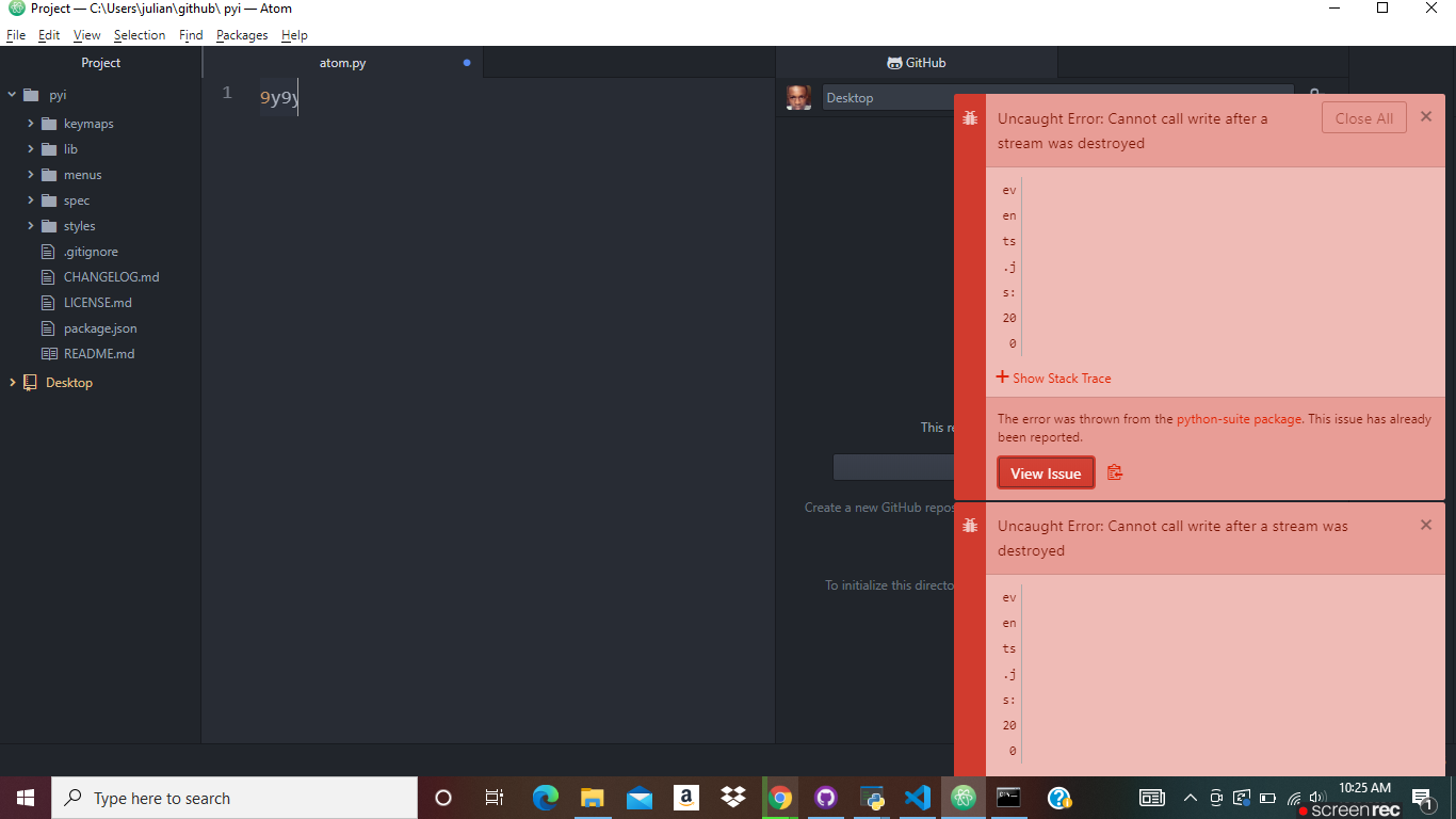 Uncaught Error: Cannot call write after a stream was destroyed ON WINDOWS · Issue #15 · Romaine ...