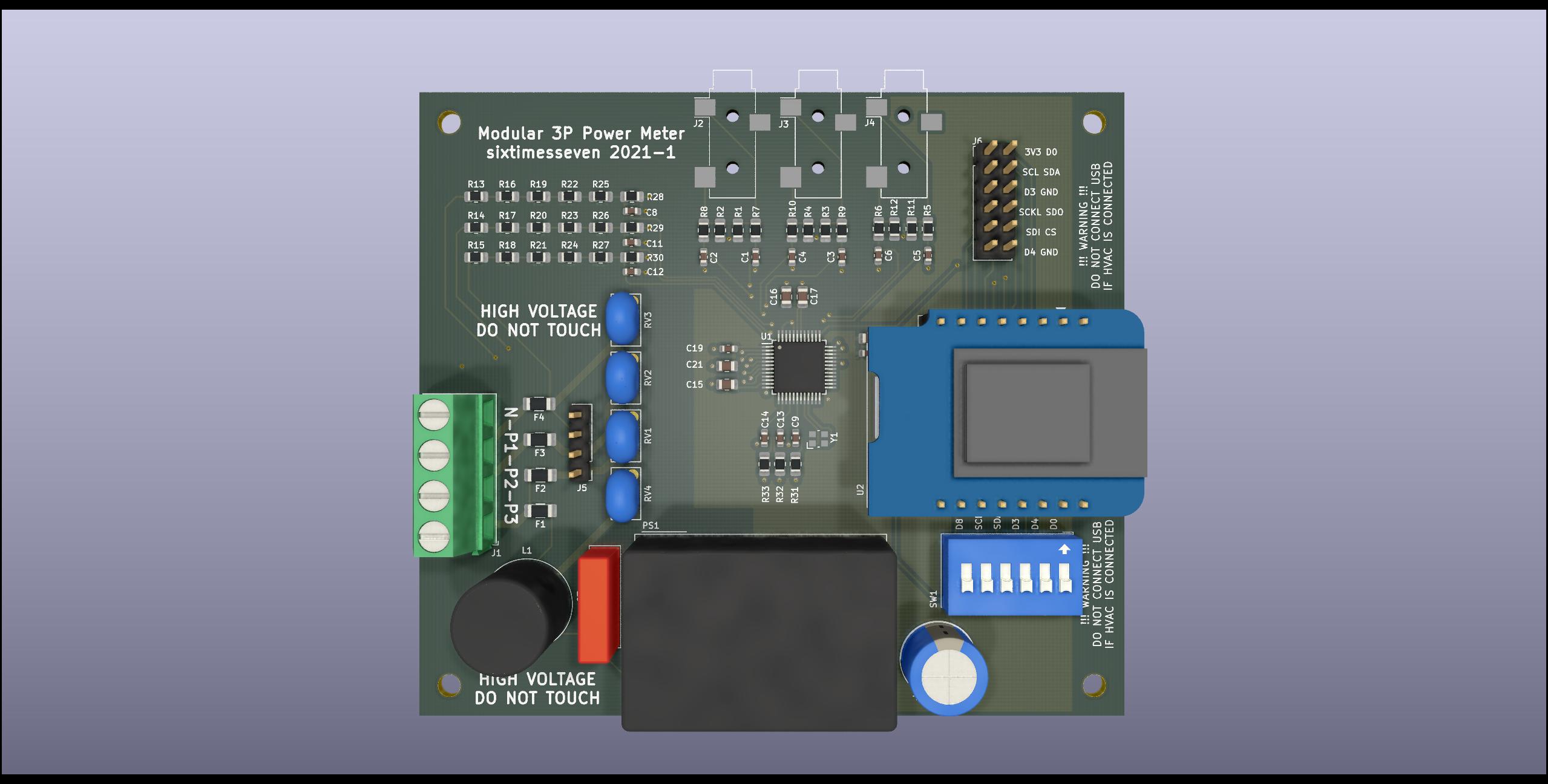 GitHub - sixtemesseven/M3PPM: Modular 3 phase power meter, based on D ...