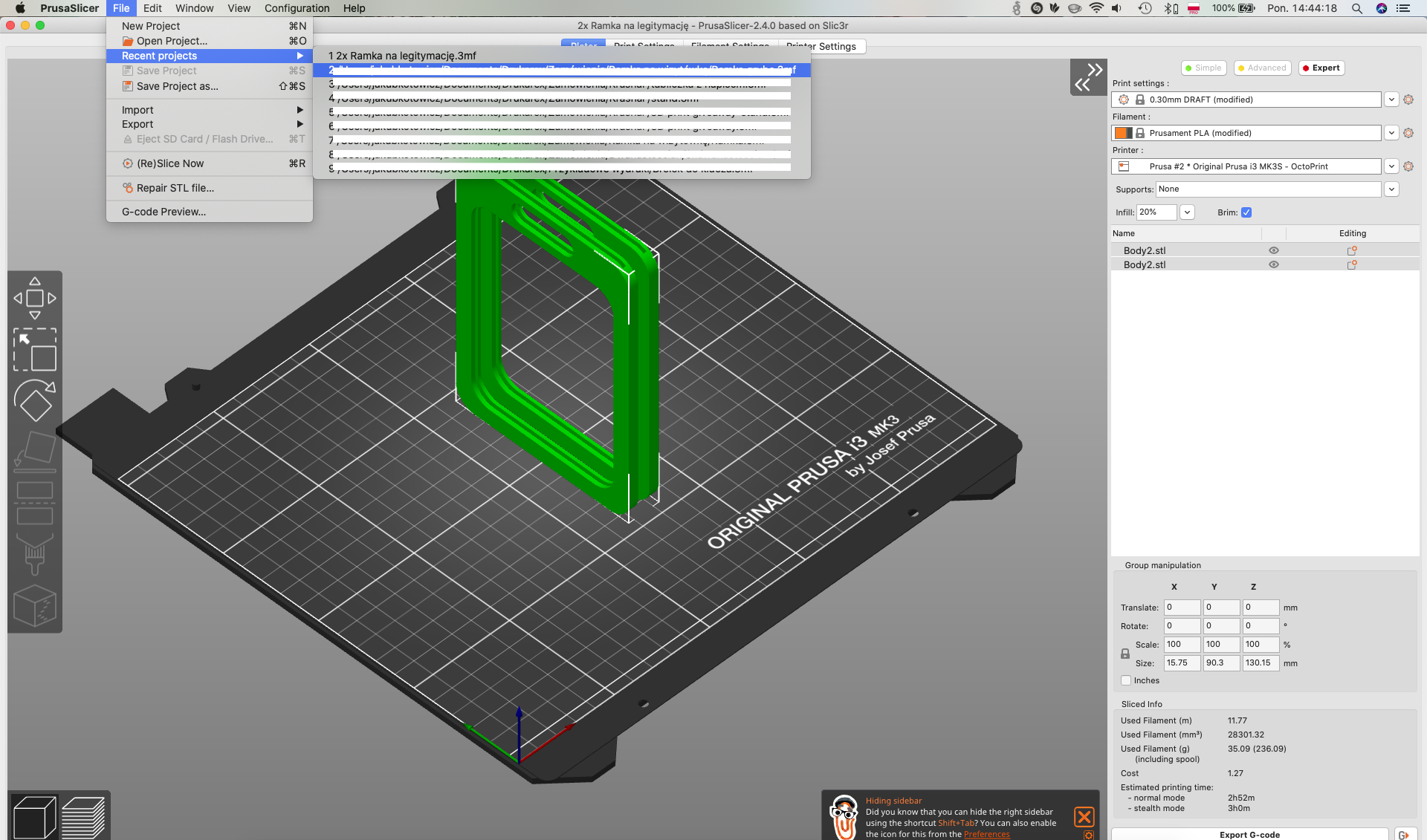 Open Recent Project in new instance from Recent Projects with cmd+click ...
