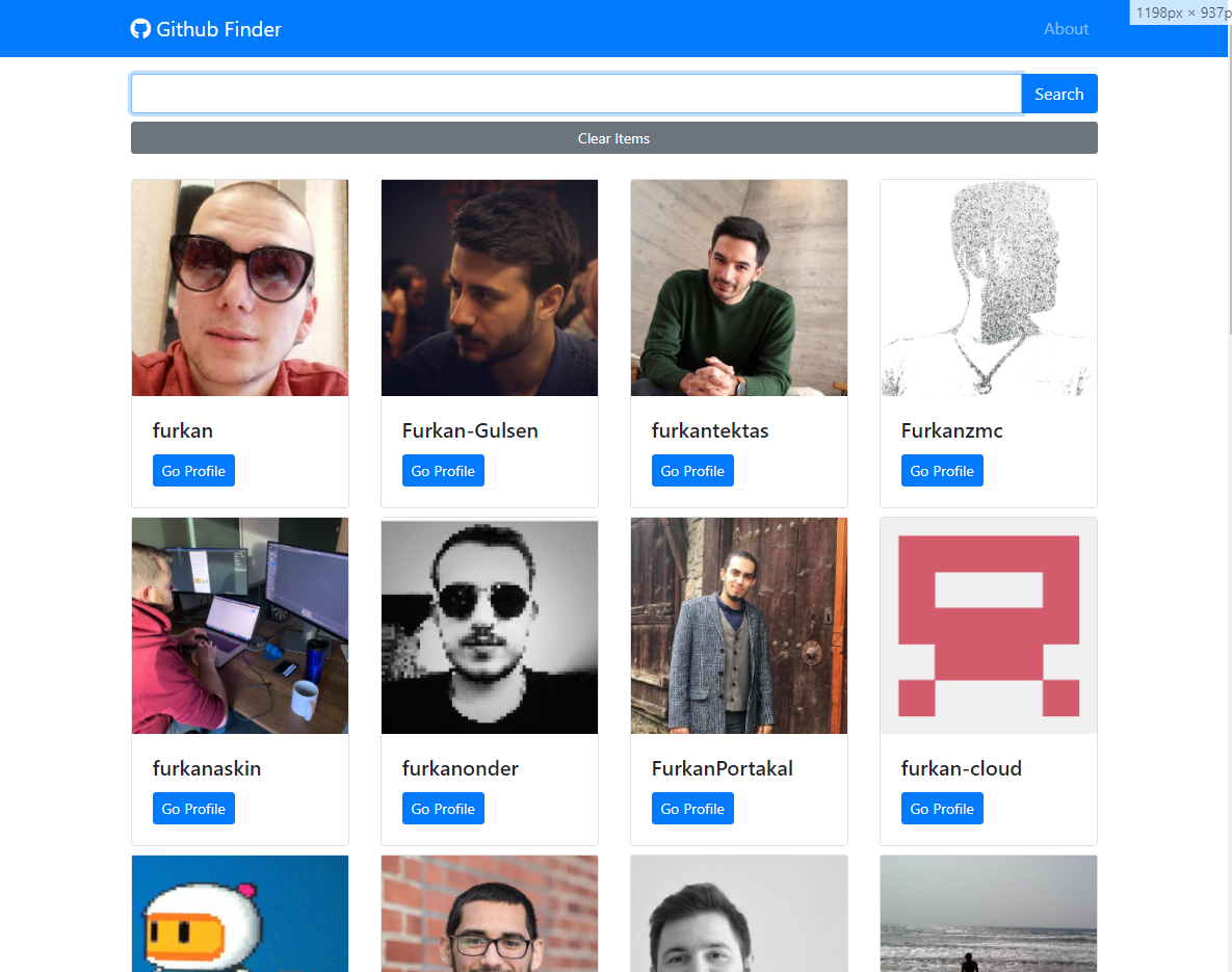 GitHub - furkanlebit7/Github-Finder: Github-Finder using React