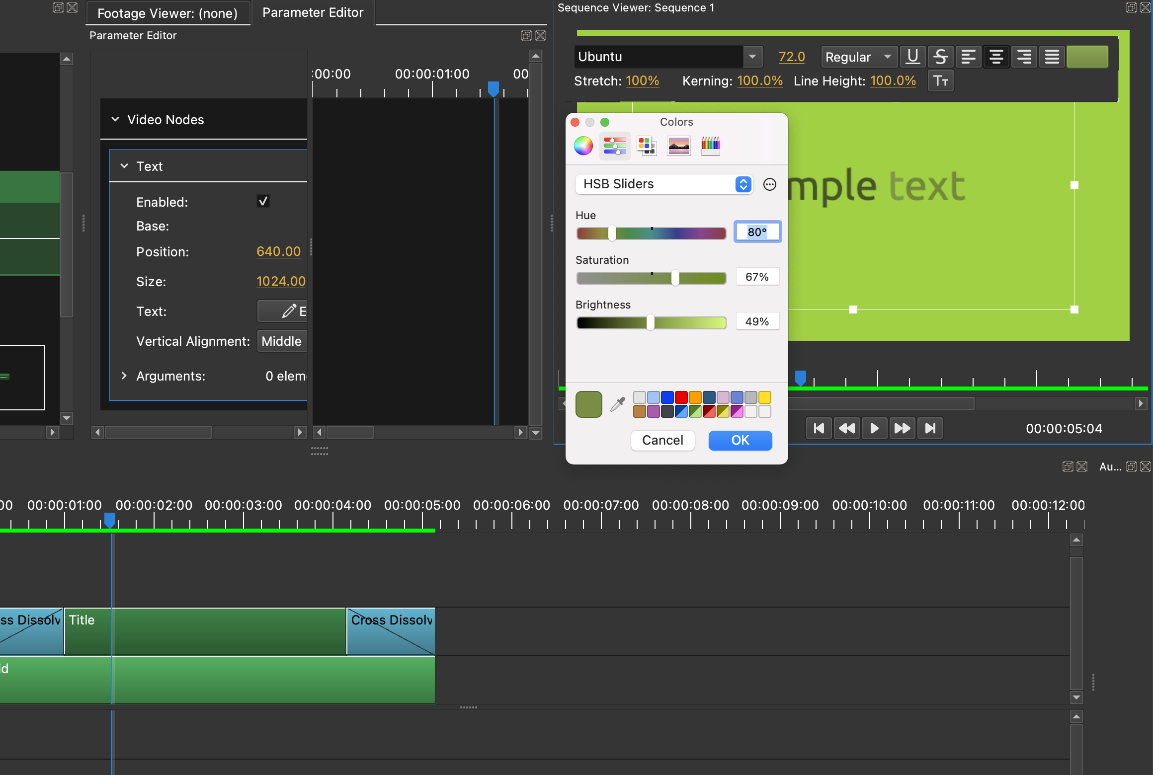 [UI] Text editor color picker doesn't use the "Select color" popup window · Issue #2006 · olive ...