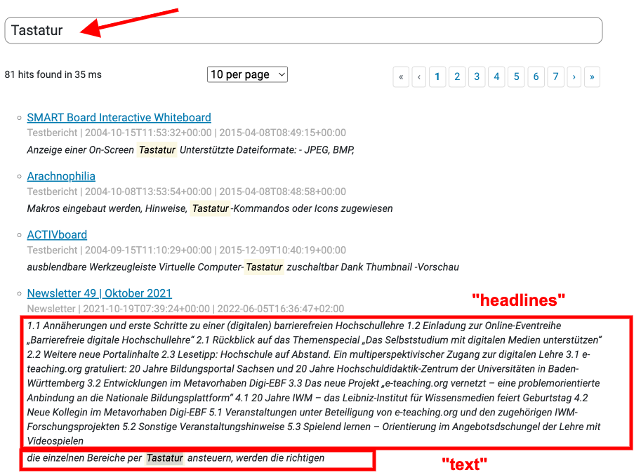 field snippets shown although there is no hit within the particular field · Issue #617 ...