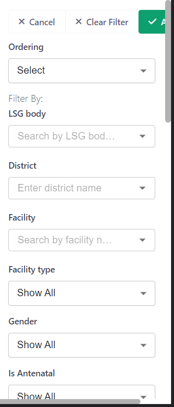 Advanced filter modal not responsive in small mobile devices · Issue ...