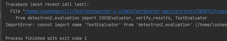 ImportError: cannot import name 'TextEvaluator' from 'ImportError ...