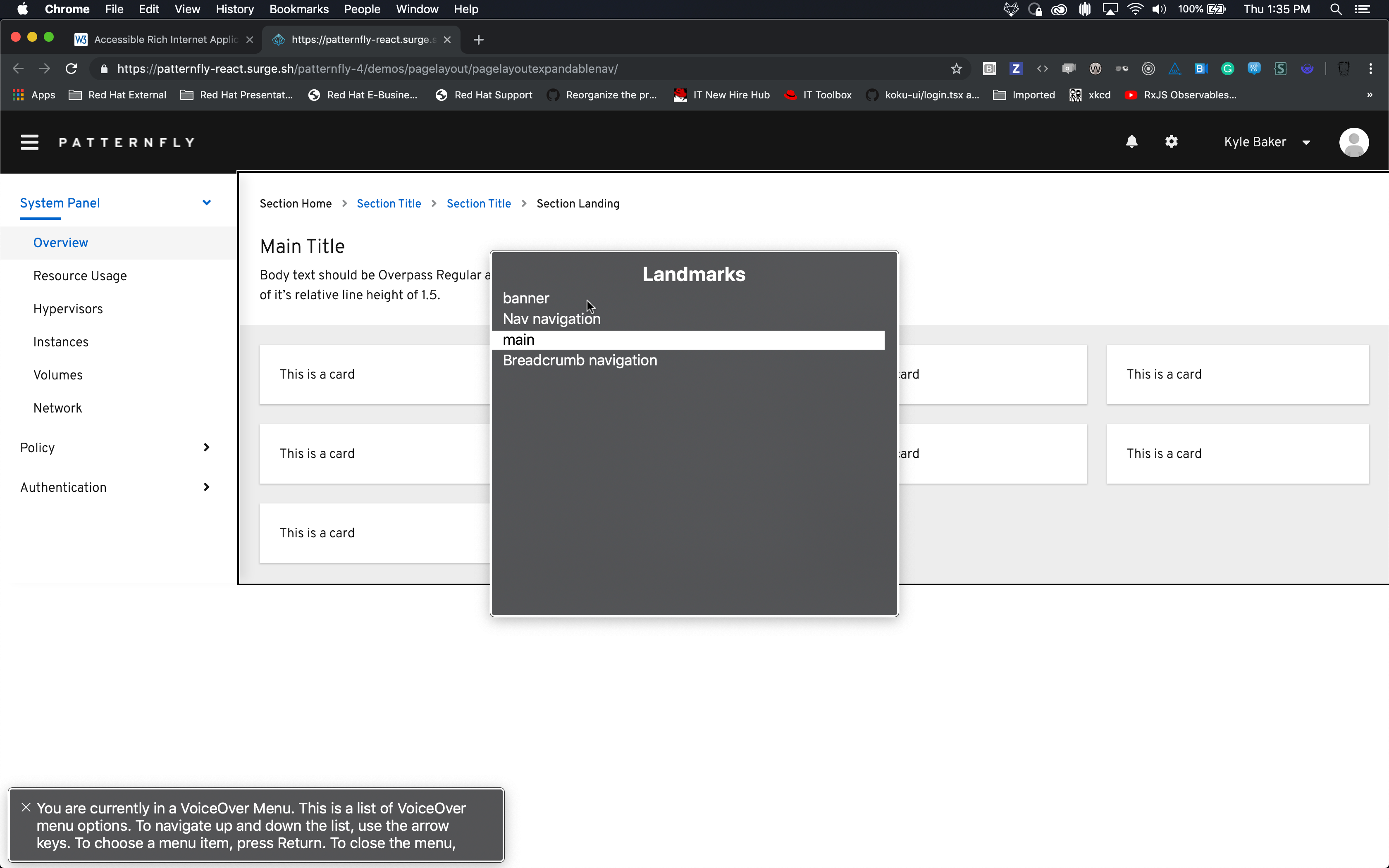 Elements with role region must be given an accessible name · Issue ...