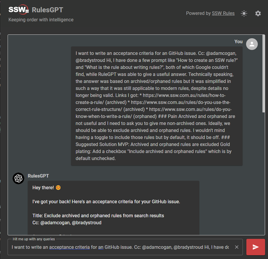 Enable multi-line input for prompts · Issue #79 · SSWConsulting/SSW.Rules.GPT · GitHub