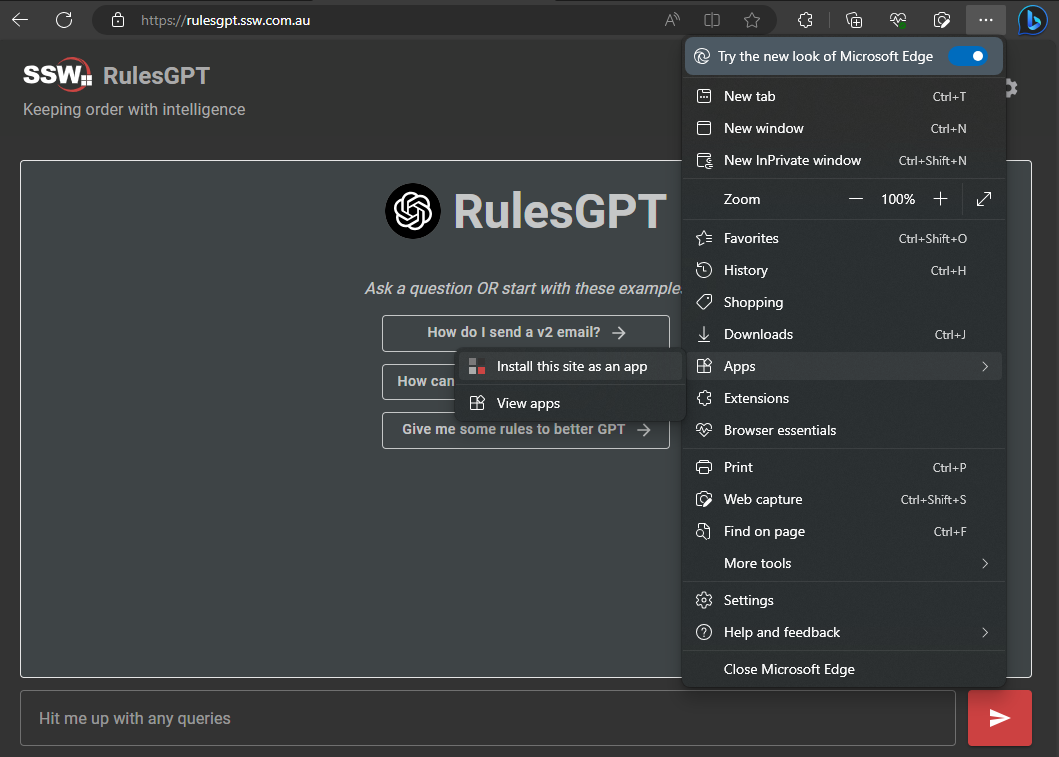 Add installation instructions for RulesGPT on various devices · Issue #83 · SSWConsulting/SSW ...