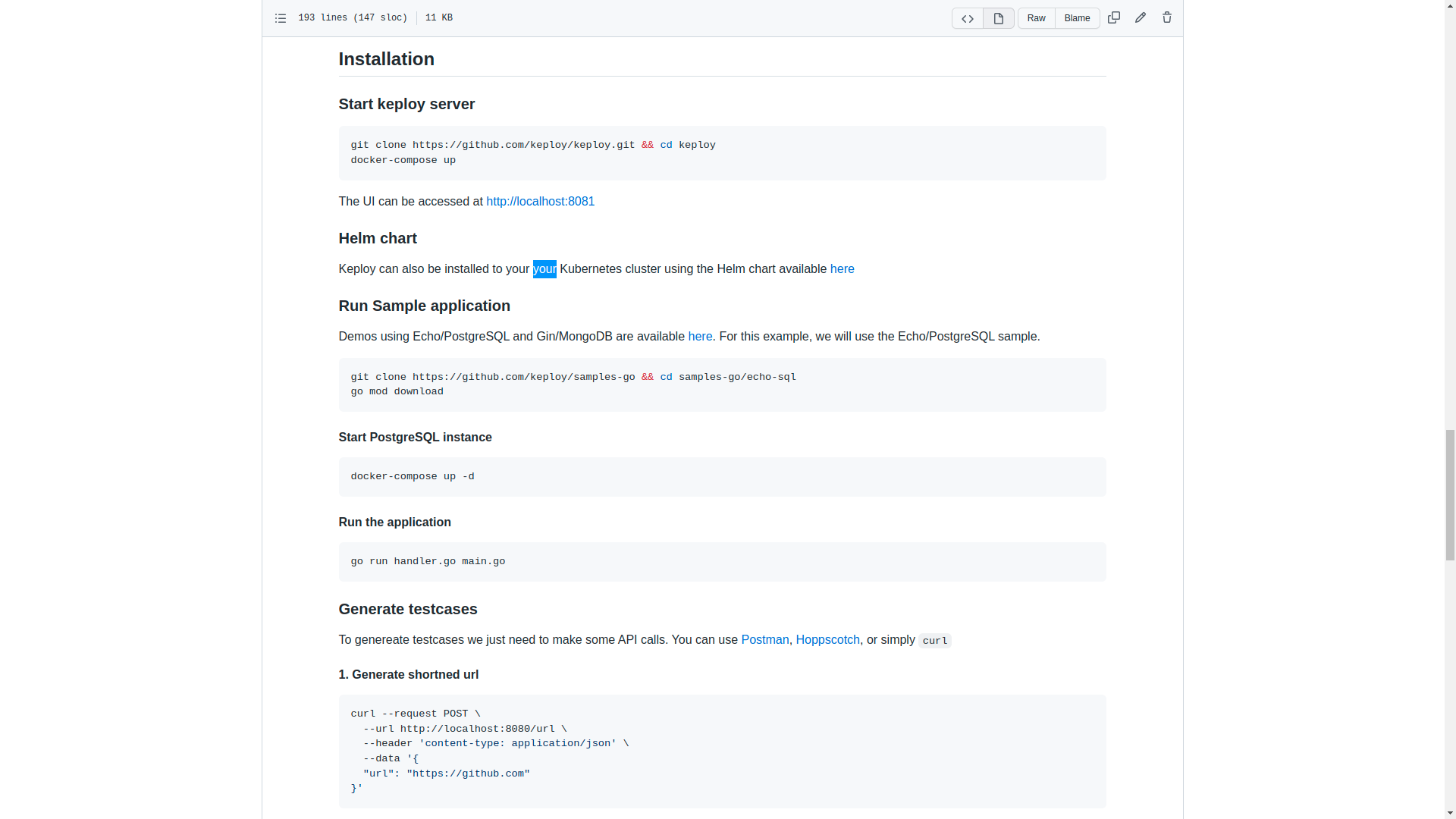 update in the readme file · Issue #113 · keploy/keploy · GitHub