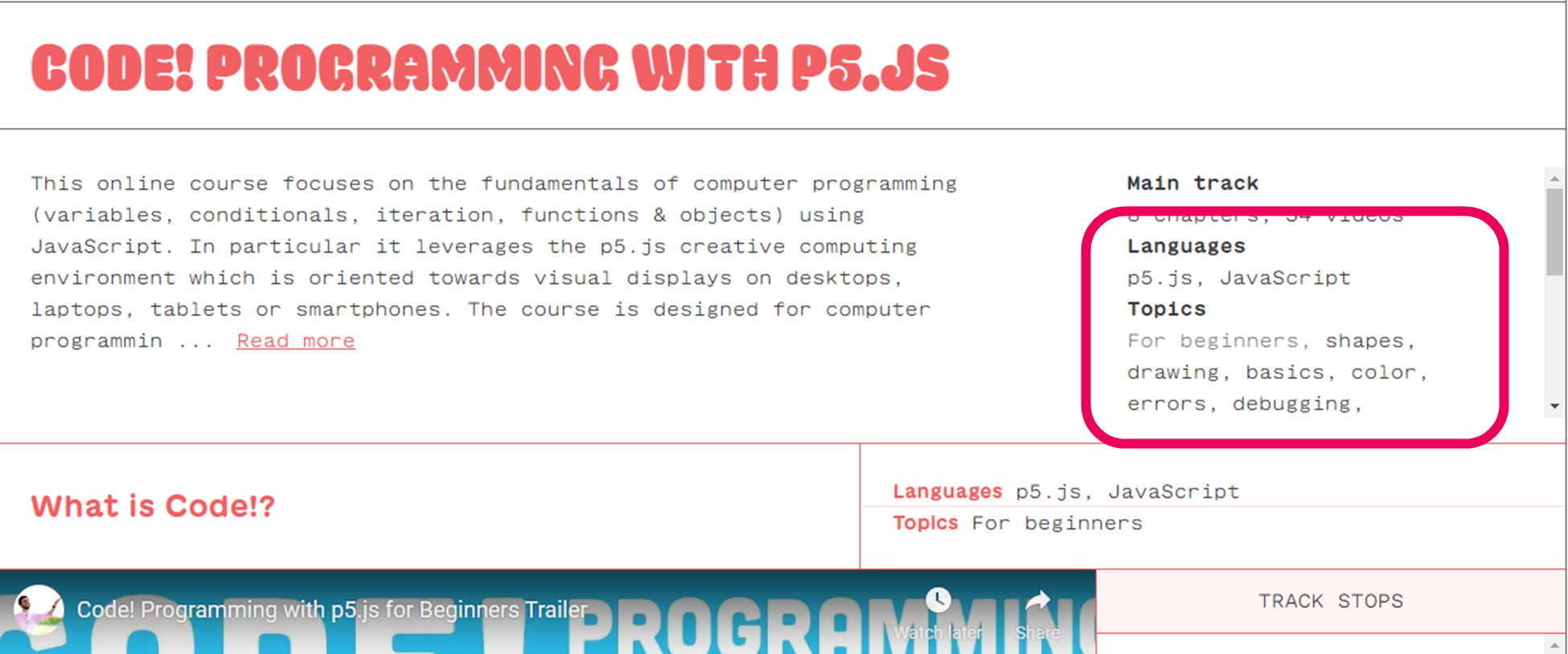 Filter links on track page broken · Issue #473 · CodingTrain/thecodingtrain.com · GitHub