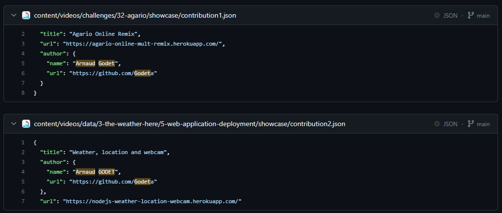 Showcase Page - Different cases of same author causes unexpected behaviour · Issue #1029 ...