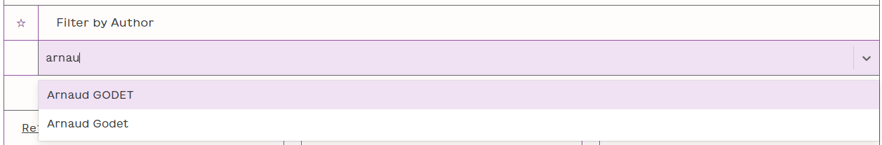 Showcase Page - Different cases of same author causes unexpected behaviour · Issue #1029 ...