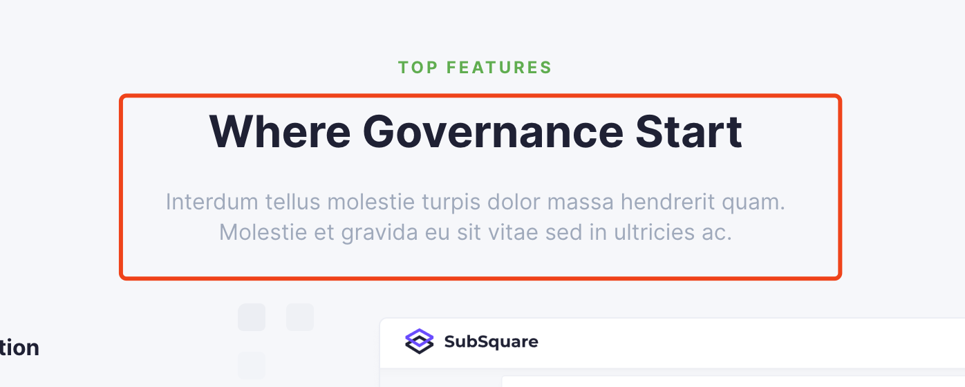 use a Real copy writing, to replace the placeholder · Issue #9 · opensquare-network/subsquare ...