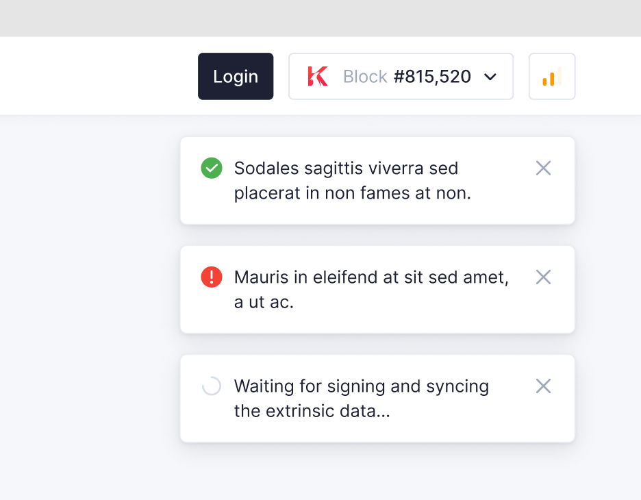 Show loading toast when signing with extension wallet · Issue #1361 · opensquare-network ...