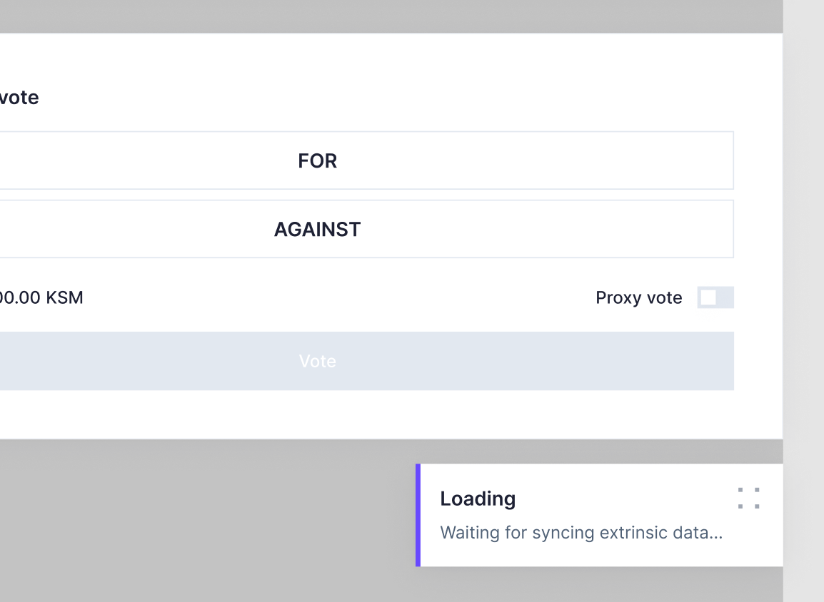 Add a loading toast when vote or public a proposal after signing · Issue #662 · opensquare ...