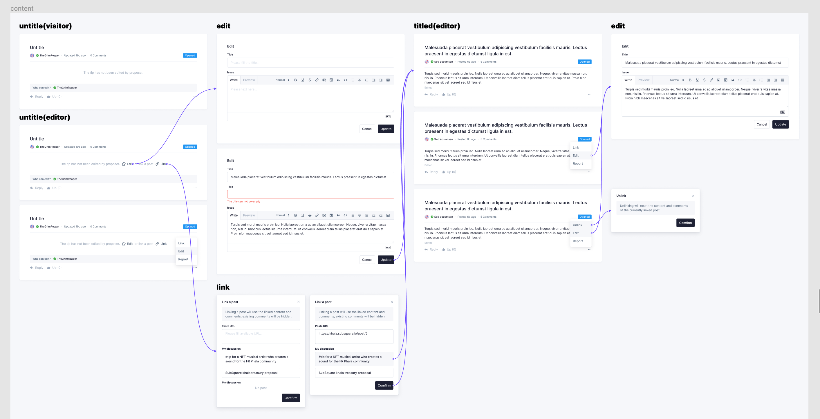 I want to link my post to a on-chain treasury/democracy proposal, or a motion. · Issue #1494 ...