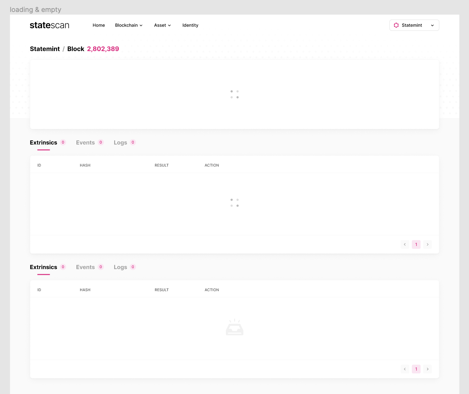 Implement Loading And New Empty State · Issue 9 · Opensquare Networkstatescan V2 · Github