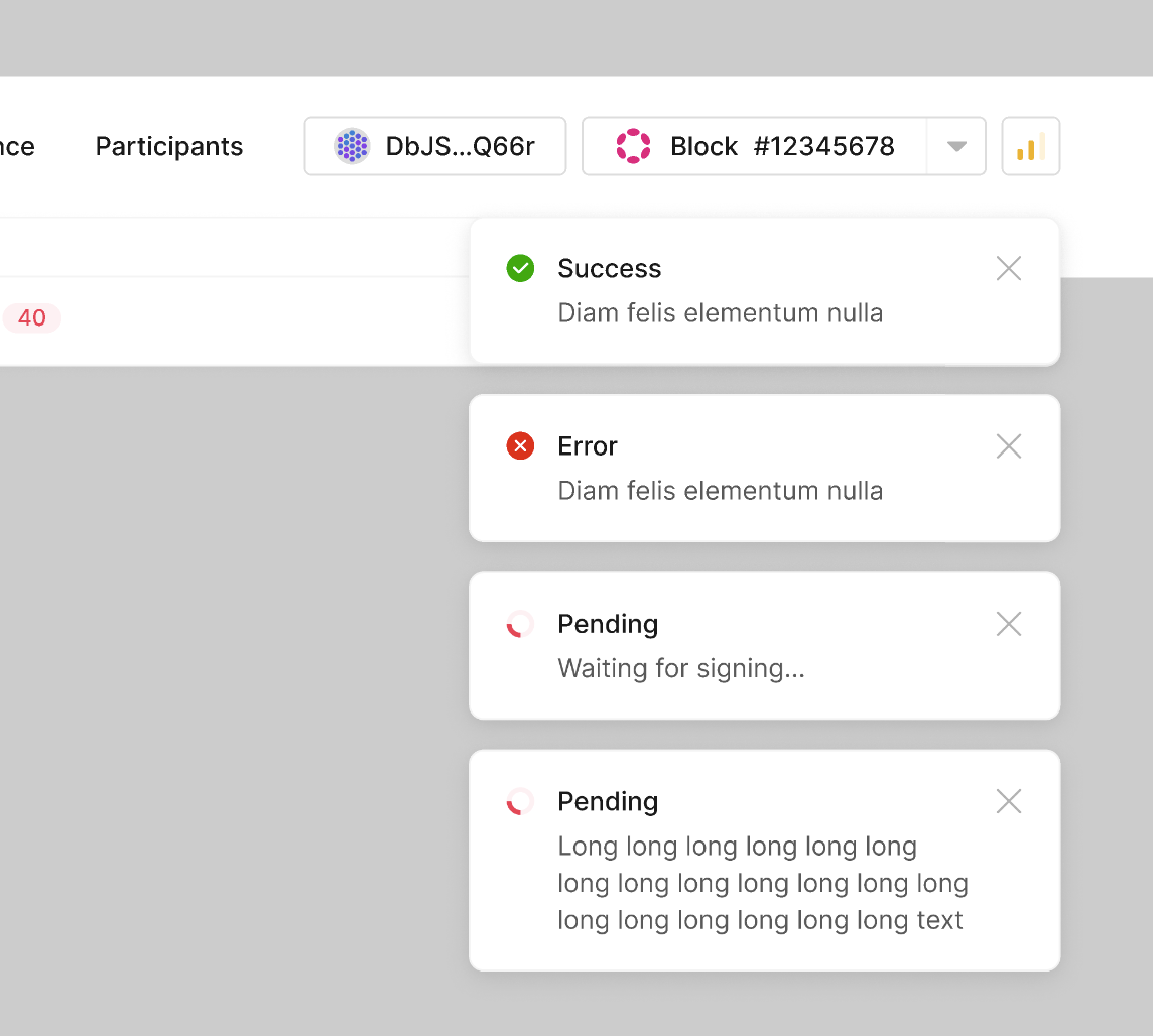 Modify Toast Component And Implement Loading State For Toast · Issue 998 · Opensquare Network 