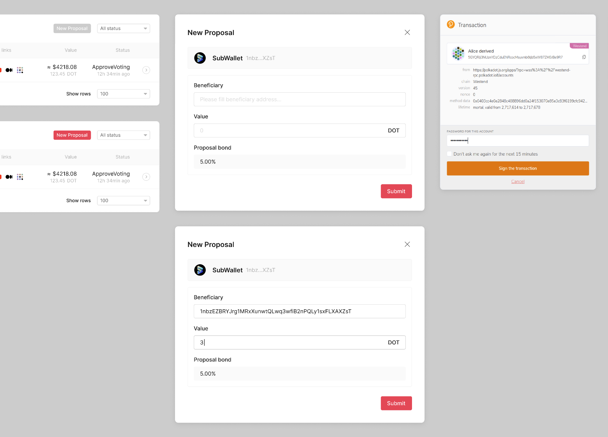Add New Proposal Action Support · Issue 1045 · Opensquare Networkdotreasury · Github