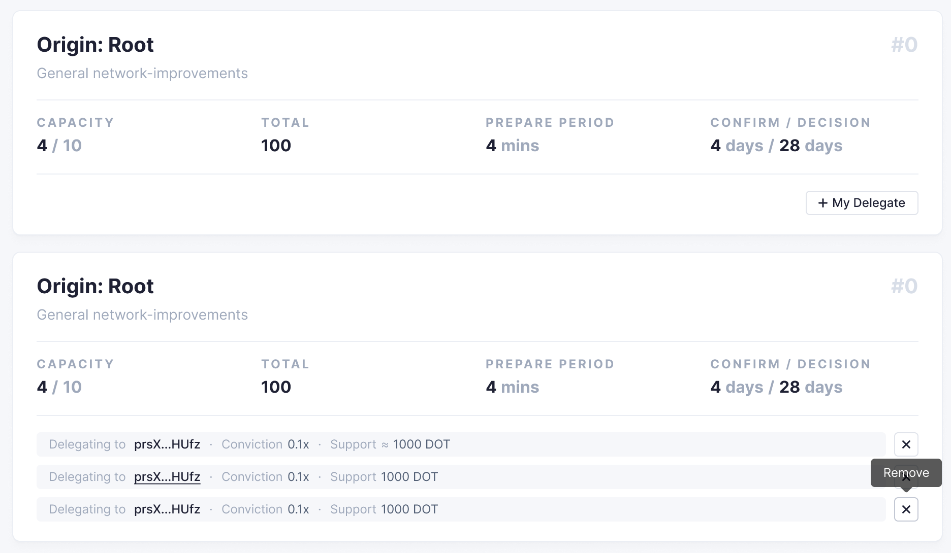 Implement 'Been delegated' feature and support checking all delegated data · Issue #2340 ...