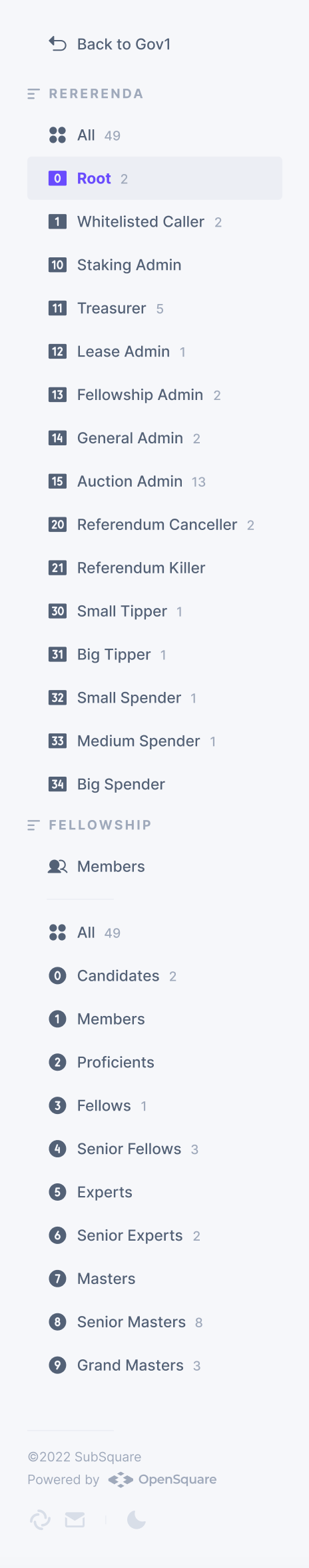 Optimize sidebar menu for gov2, add fellowship menu · Issue #2414 · opensquare-network/subsquare ...