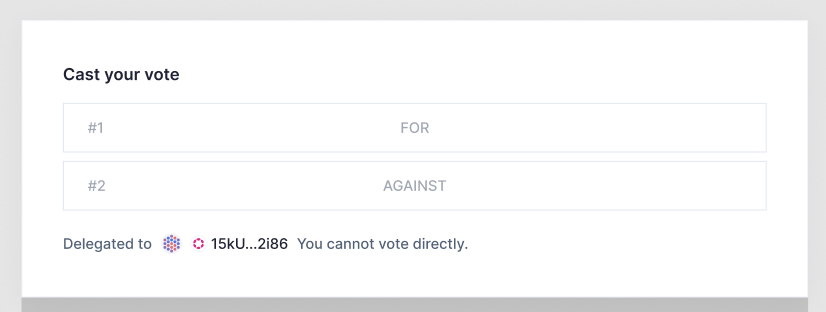 As a voter, I want my delegatee I set on-chain vote for me · Issue #890 · opensquare-network ...