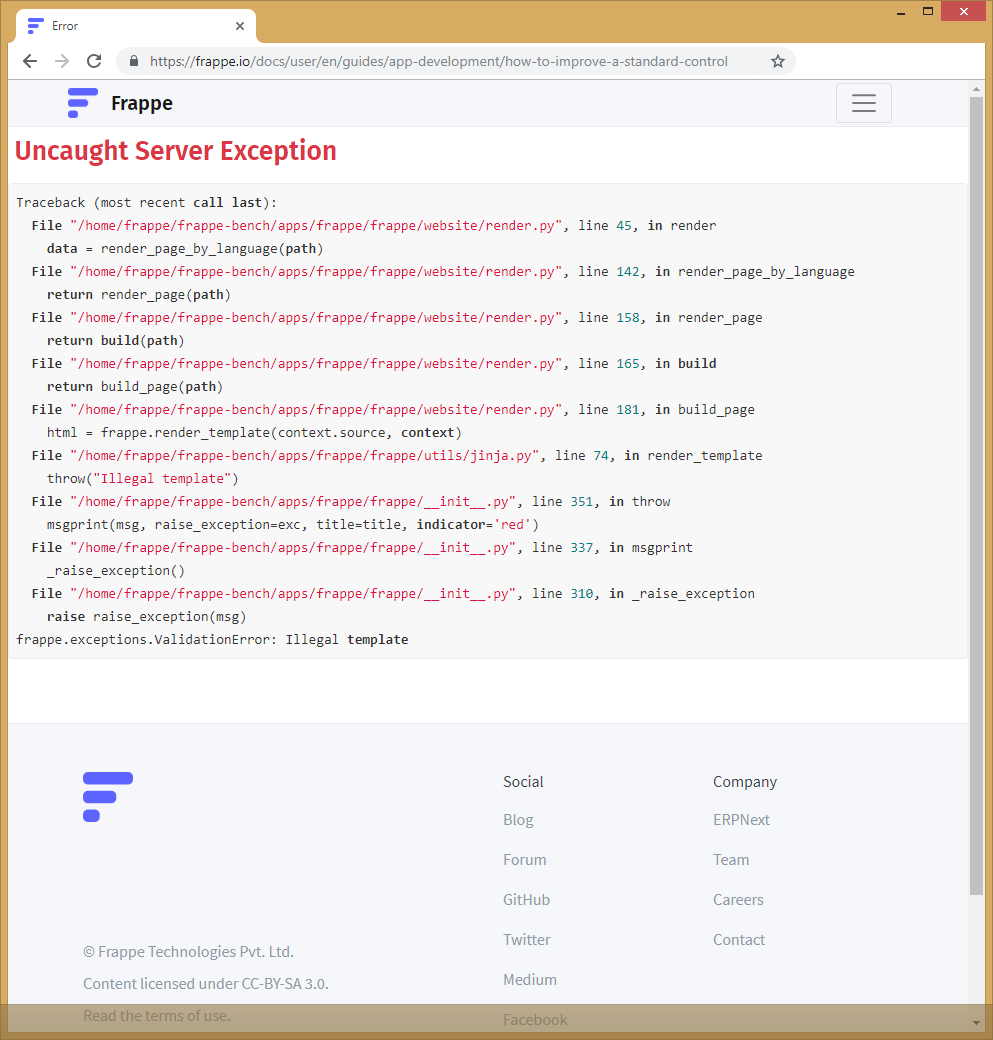 app-development/how-to-improve-a-standard-control page error · Issue #6940 · frappe/frappe · GitHub
