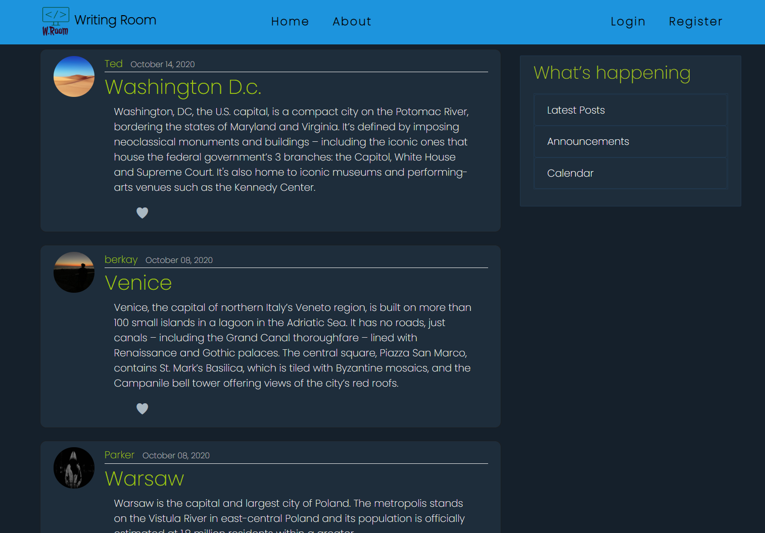 GitHub - berkayalatas/writing_room: Django, blog application