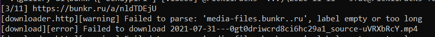 Failed To Download Label Empty Or Too Long · Issue 3481 · Mikf