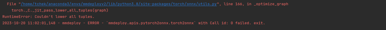 Can't export a pth model to onnx (RuntimeError: Couldn't lower all tuples) · Issue #111641 ...