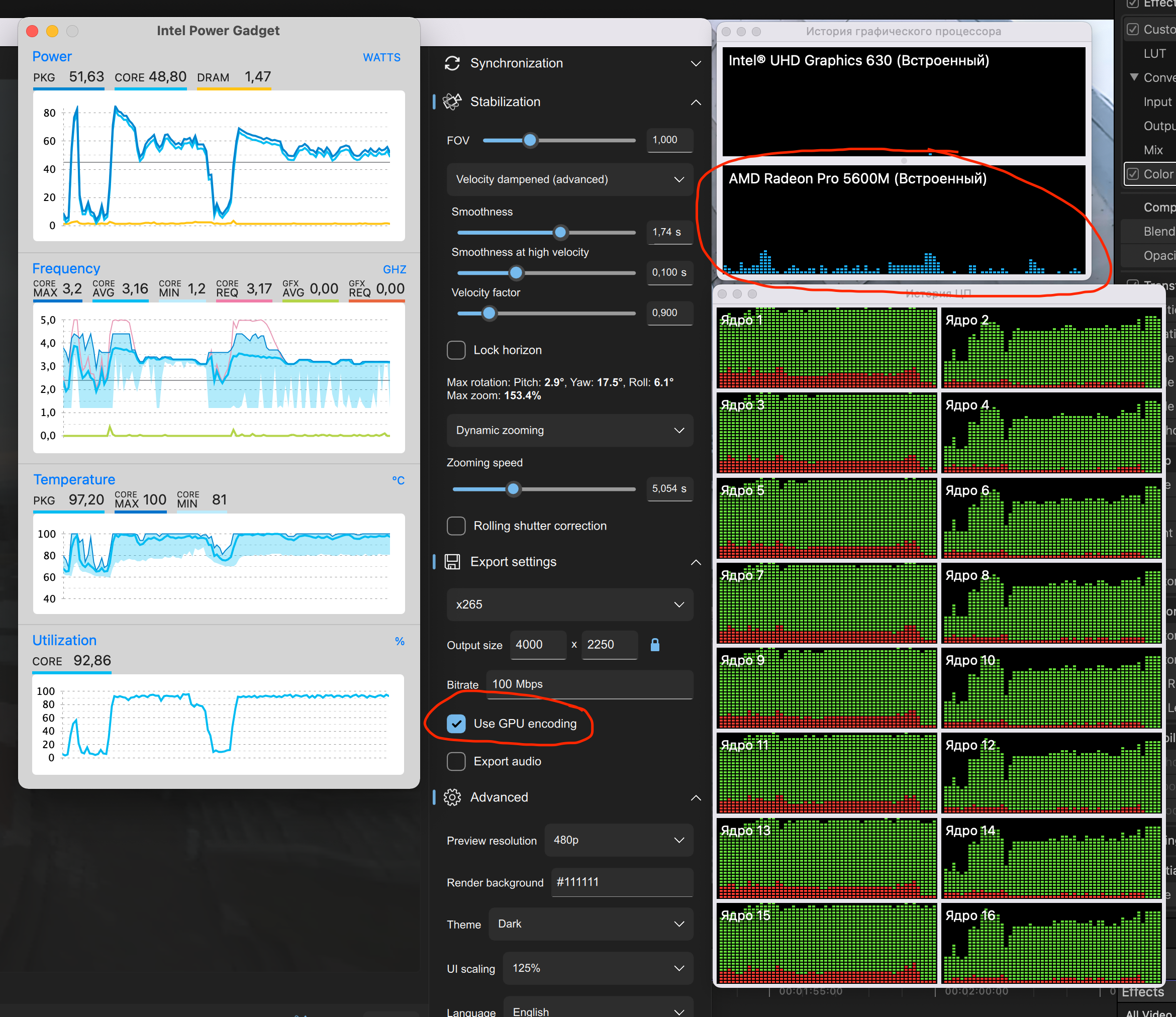 Why does my GPU isn't actually loaded while encoding through it? · Issue #229 · gyroflow ...