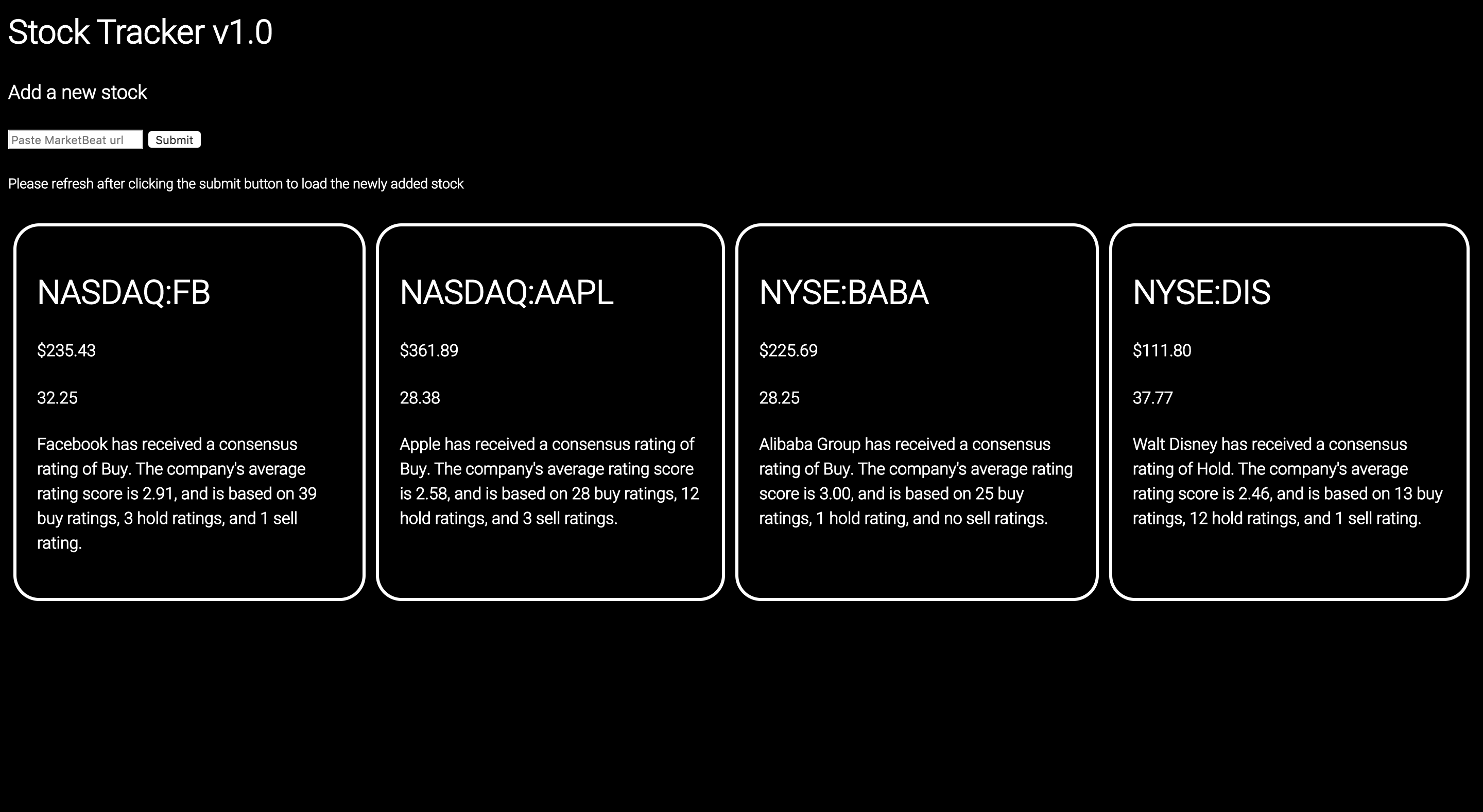 GitHub - vicswu/Stock-Tracker: A Javascript app that web scrapes the ...