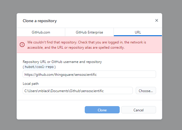 Clone Repository · Issue #12446 · desktop/desktop · GitHub