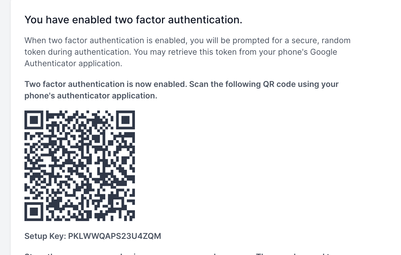 Setup Key instead of a QR Code when authenticating with Google Auth APP · Issue #436 · laravel ...