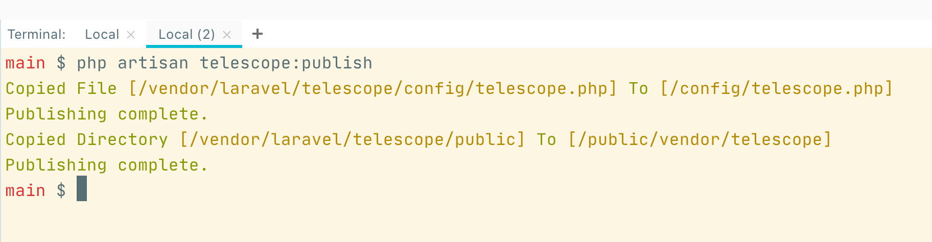 Unable to locate publishable resources · Issue #981 · laravel/telescope · GitHub