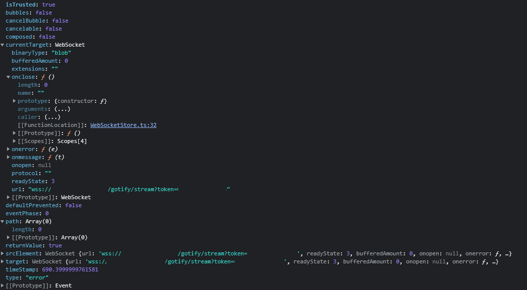 Websocket connection issue, only on client · Issue #496 · gotify/server · GitHub