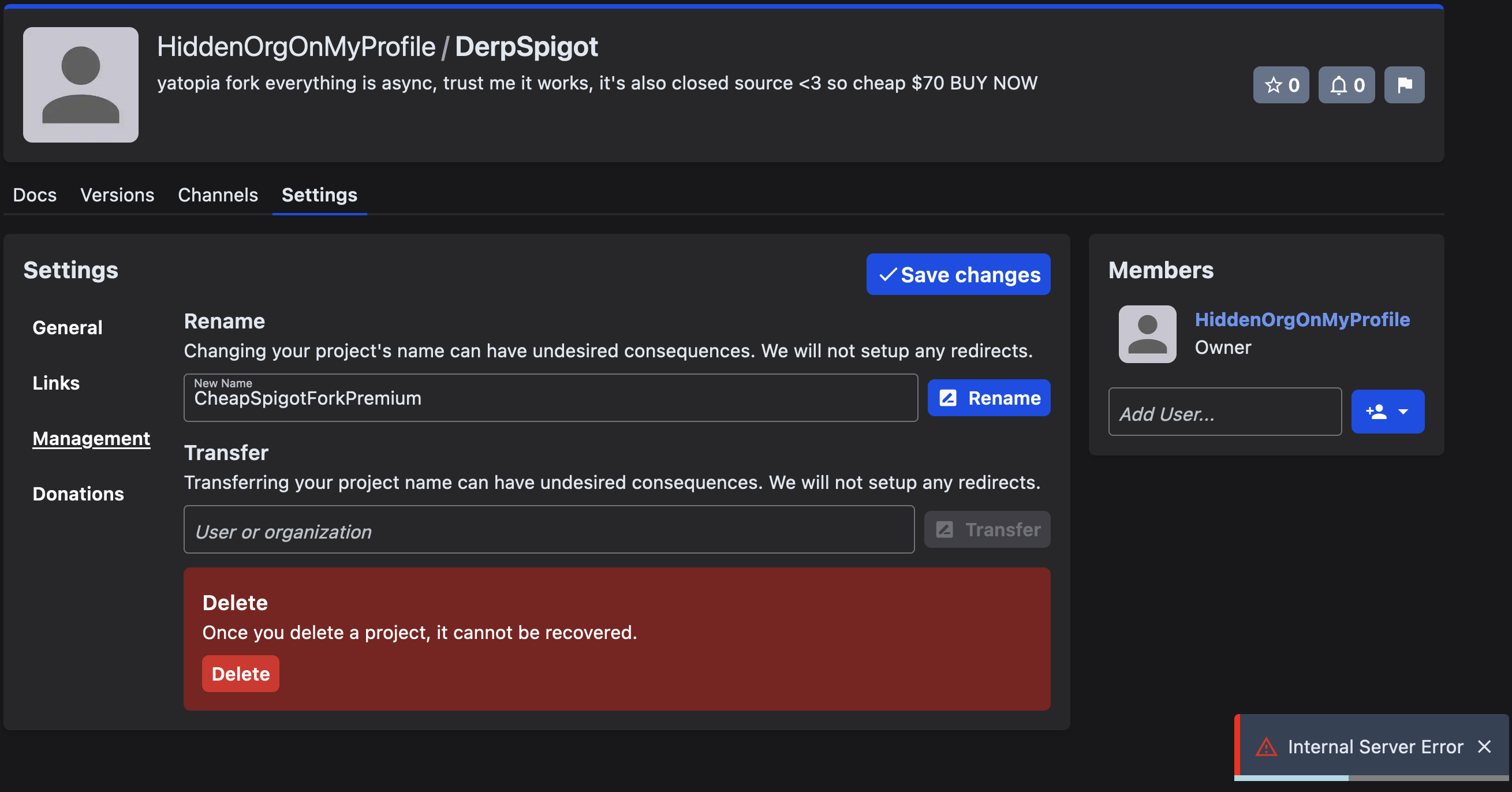 Unable to rename resource · Issue #1021 · HangarMC/Hangar · GitHub