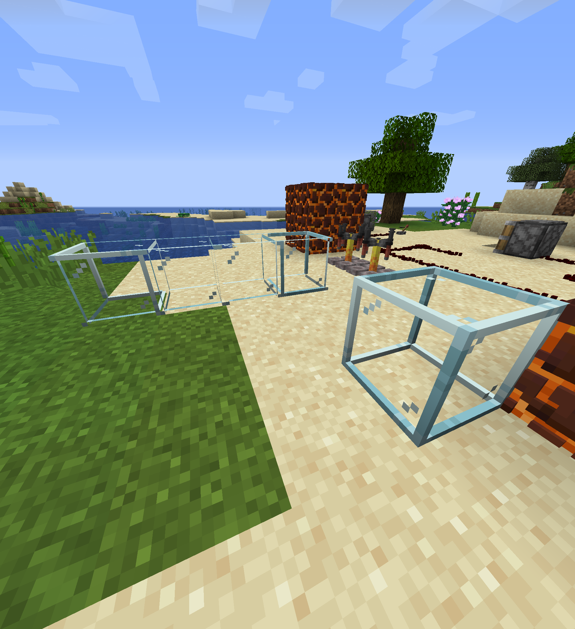 [1.15 bug] Model bug with glass (possibly connected textures related ...