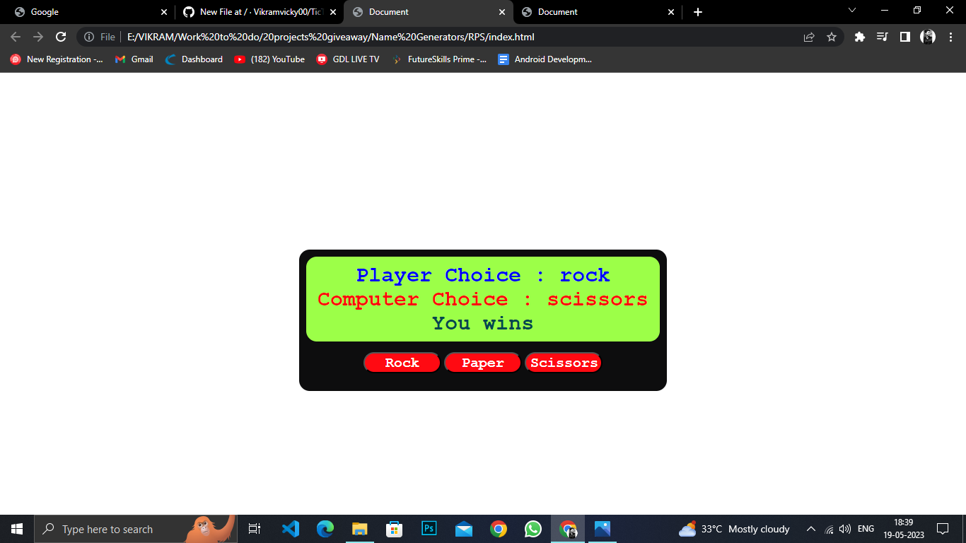 GitHub - Vikramvicky00/RockPaperScissorGame