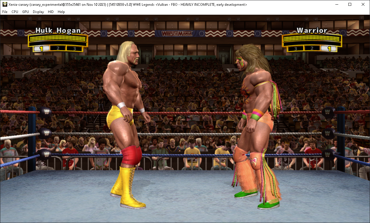 54510838 - WWE Legends of WrestleMania · Issue #1997 · xenia-project/game-compatibility · GitHub