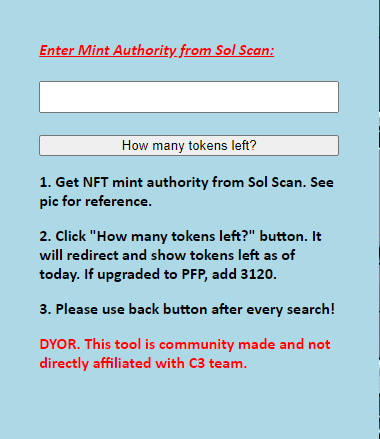 GitHub - jap-source/madsci-status: Checks tokens left to stake on NFT for Communi3 NFTs