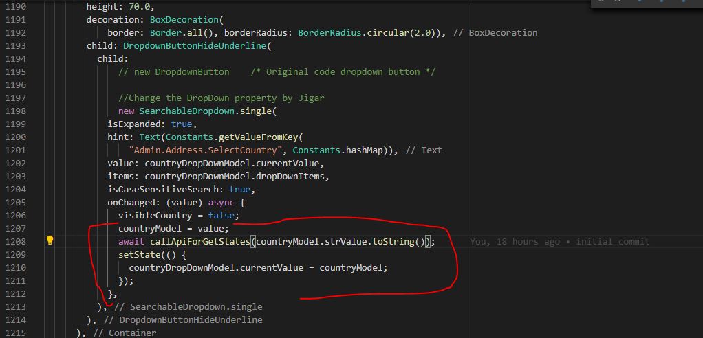 I have completely get the package of searchable_dropdown and add in my ...