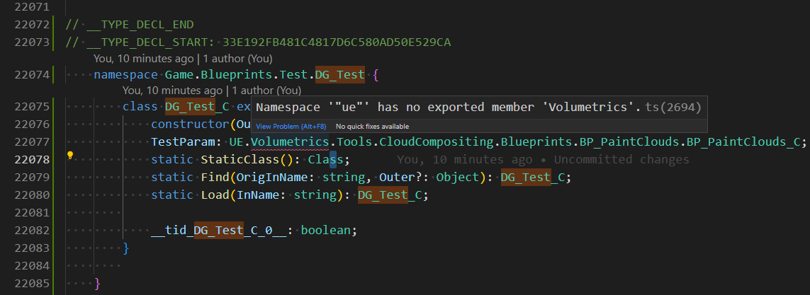 [UE] Bug: DeclarationGenerator 生成ue_bp.d.ts 错误 · Issue #1184 · Tencent/puerts · GitHub